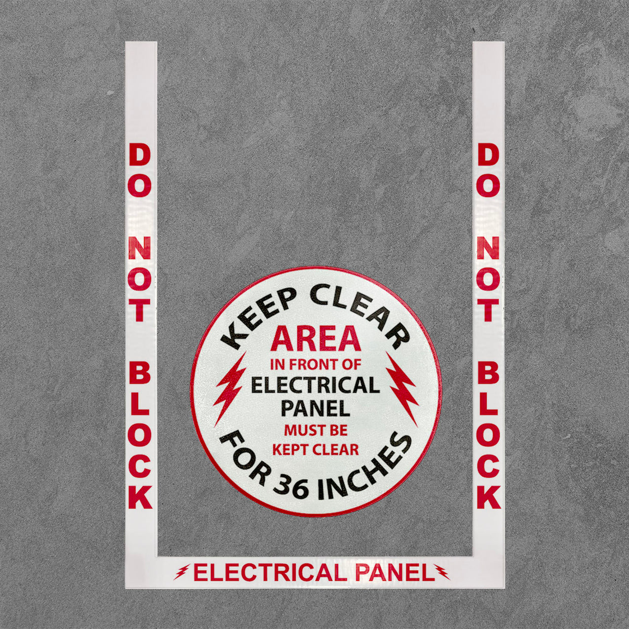 Superior Mark® Floor Marking Kit, Electrical Panel Kit , Vinyl ...