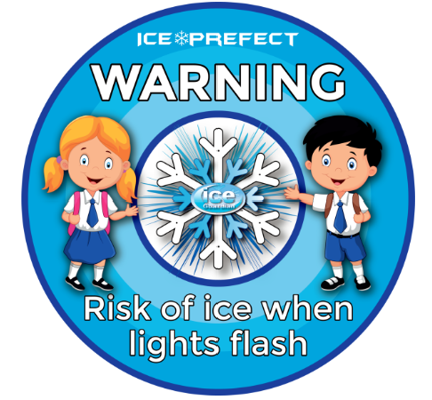 School Ice Warning Flashing LED Safety Sign - Ice Prefect ...