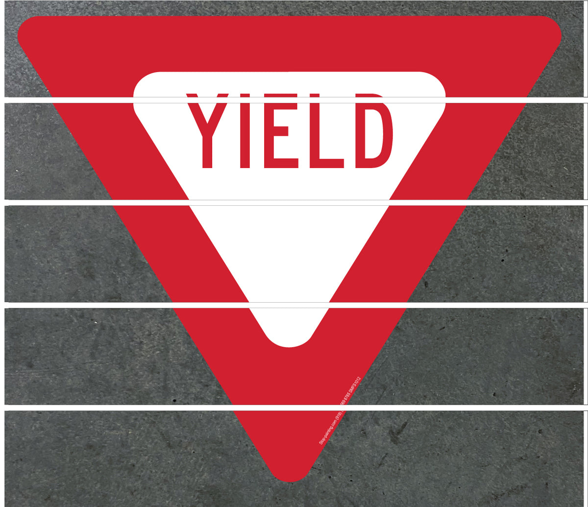 Floor Sign, Superior Mark, Yield Floor Sign 22'' X 17.5'' Triangle ...