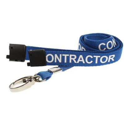 Contractor Pre-Printed Lanyard (per Pack of 10) — makesafetyvisible.com