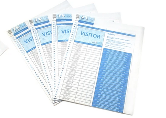 Health Questionnaire Visitor Pass Book & Badge Kits ...