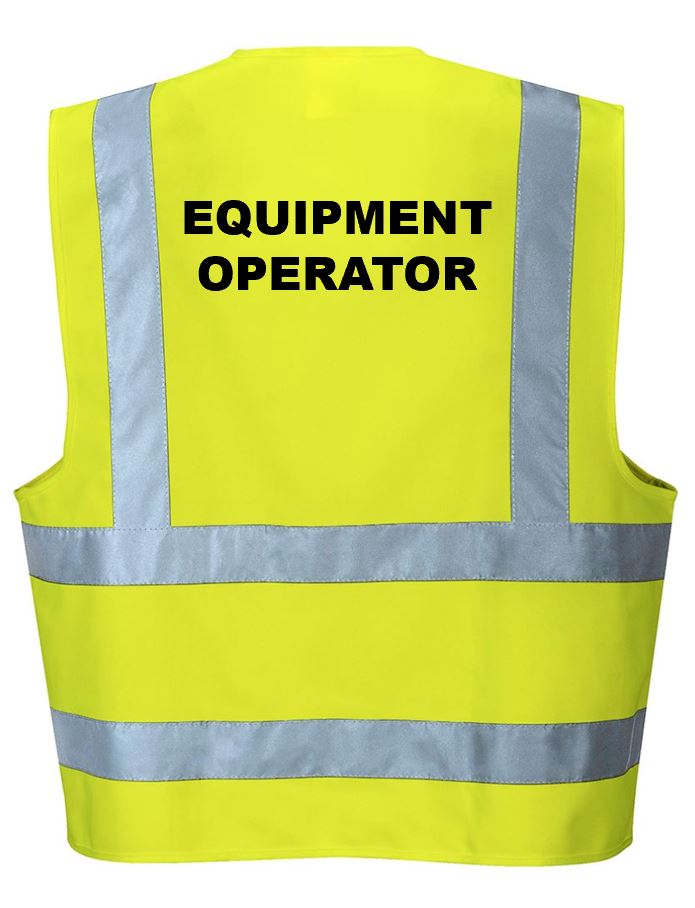 'Equipment Operator' Pre-Printed Hi-Visibility Vest — makesafetyvisible.com