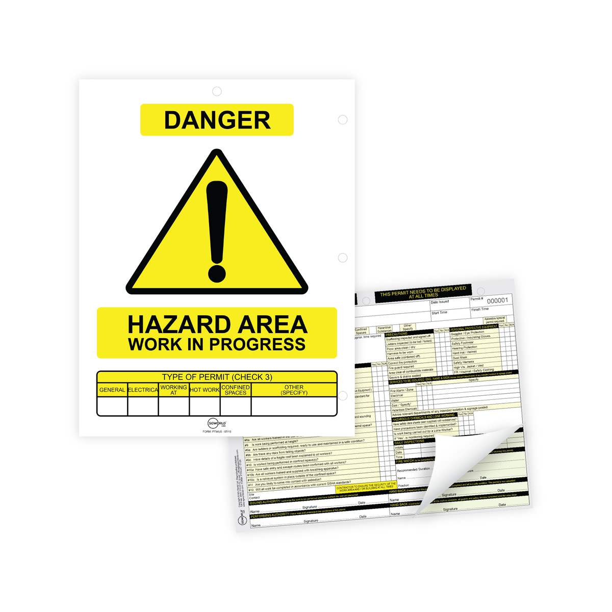 General Work Permit: Pack of 5 — makesafetyvisible.com
