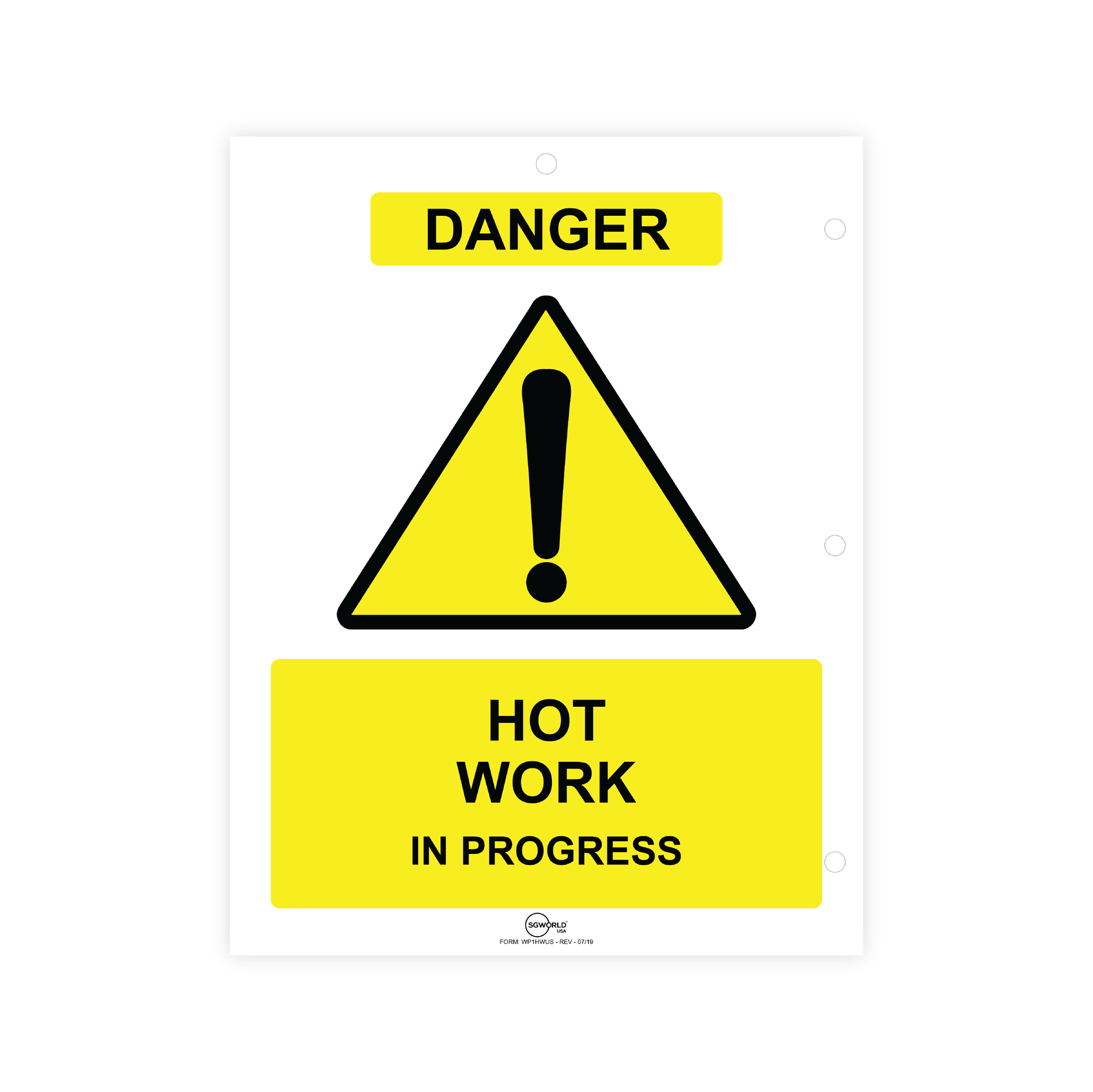 Hot Work Permit: Pack of 5 — makesafetyvisible.com