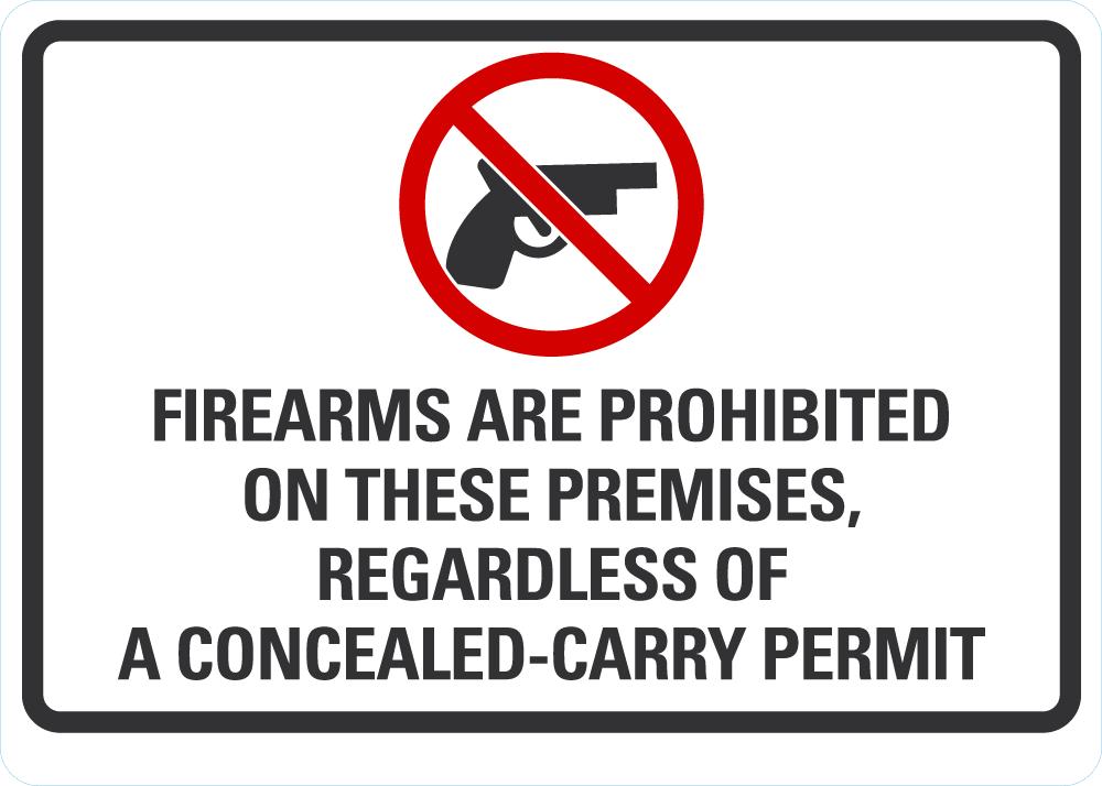 Firearms Are Prohibited On These Premises Sign — makesafetyvisible.com