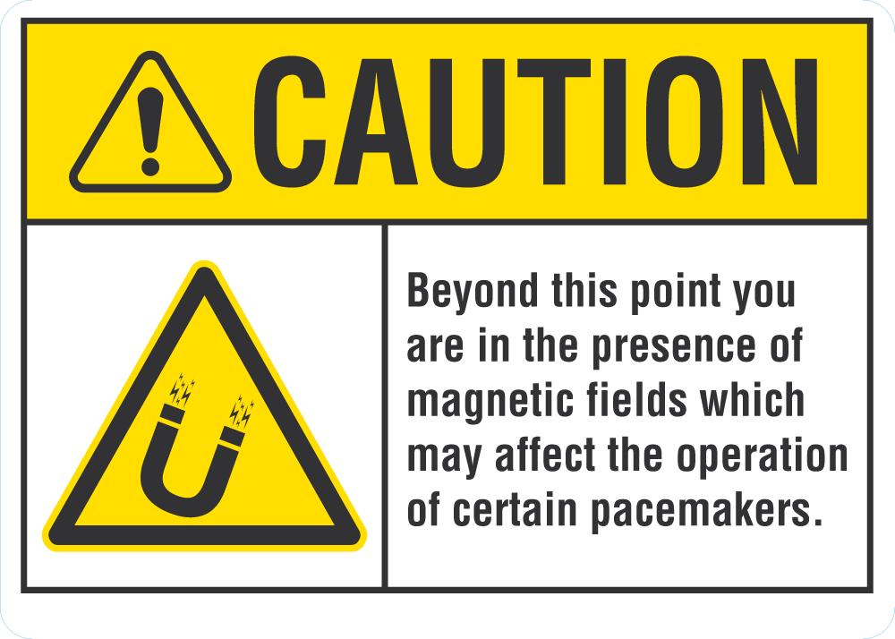 CAUTION Magnetic fields Sign — makesafetyvisible.com