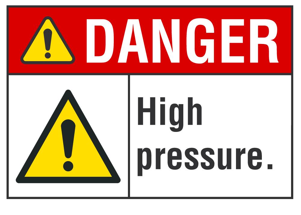 DANGER High Pressure Sign — makesafetyvisible.com