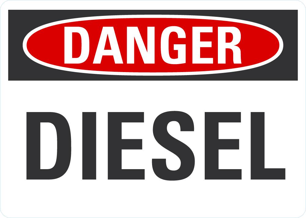 DANGER DIESEL Sign — makesafetyvisible.com