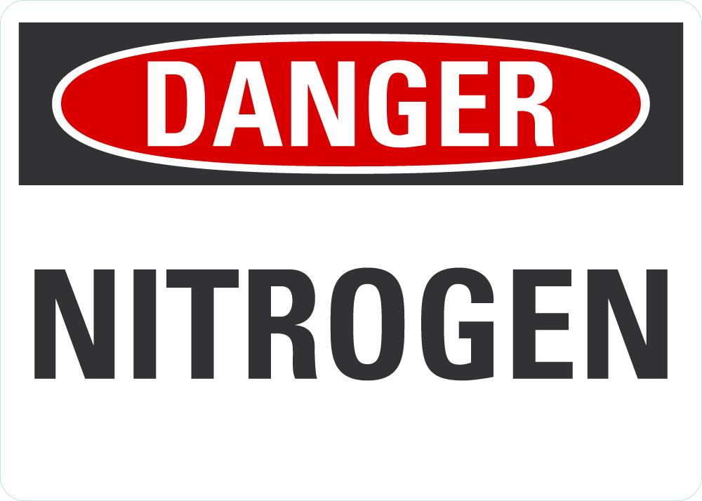 DANGER NITROGEN Sign — makesafetyvisible.com