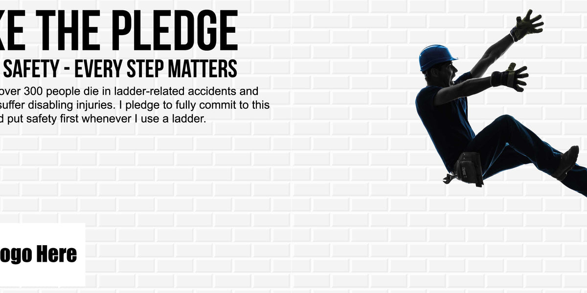Ladder Safety Pledge Banner | Design 1 - Customize with your Logo ...