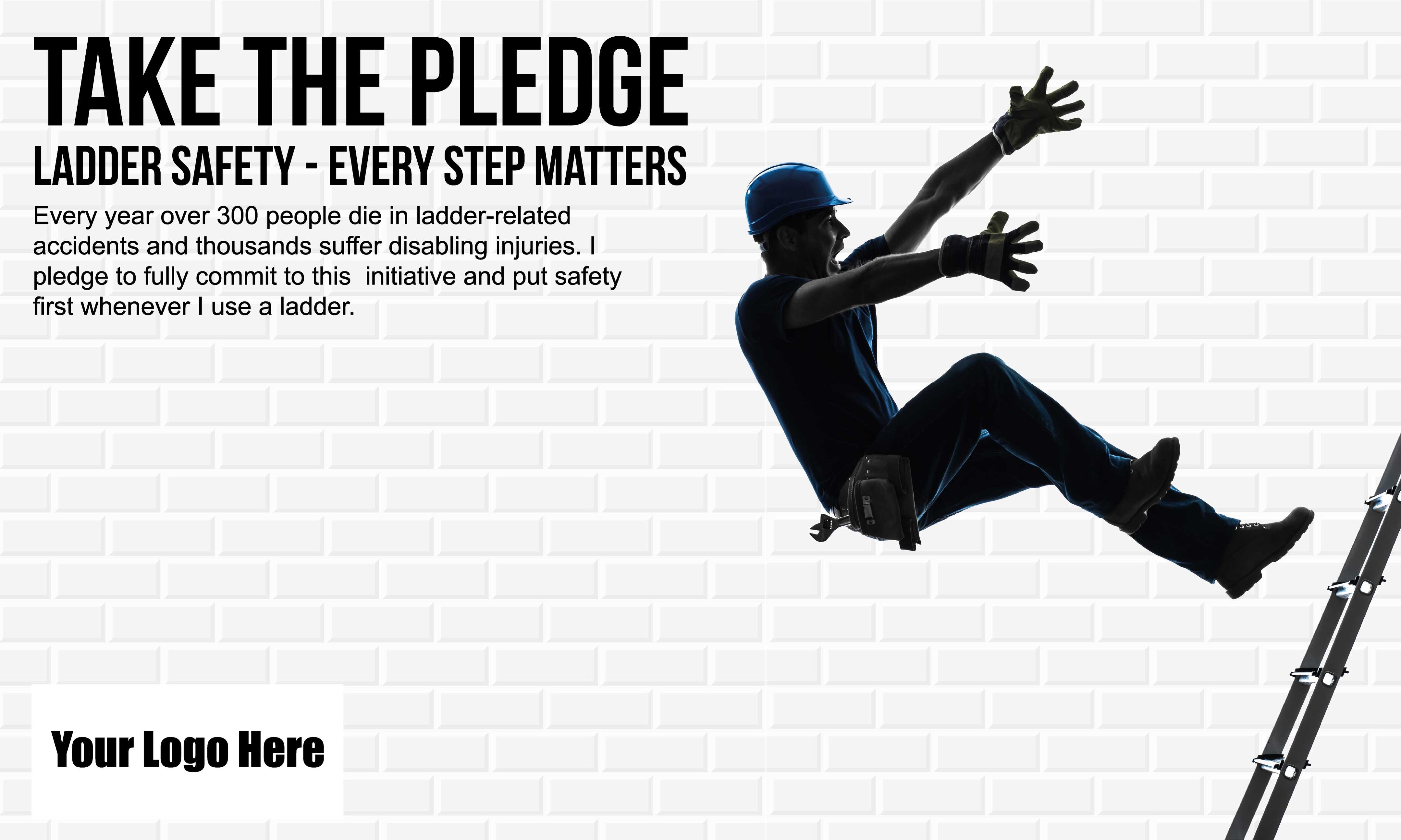 Ladder Safety Pledge Banner | Design 1 - Customize with your Logo ...
