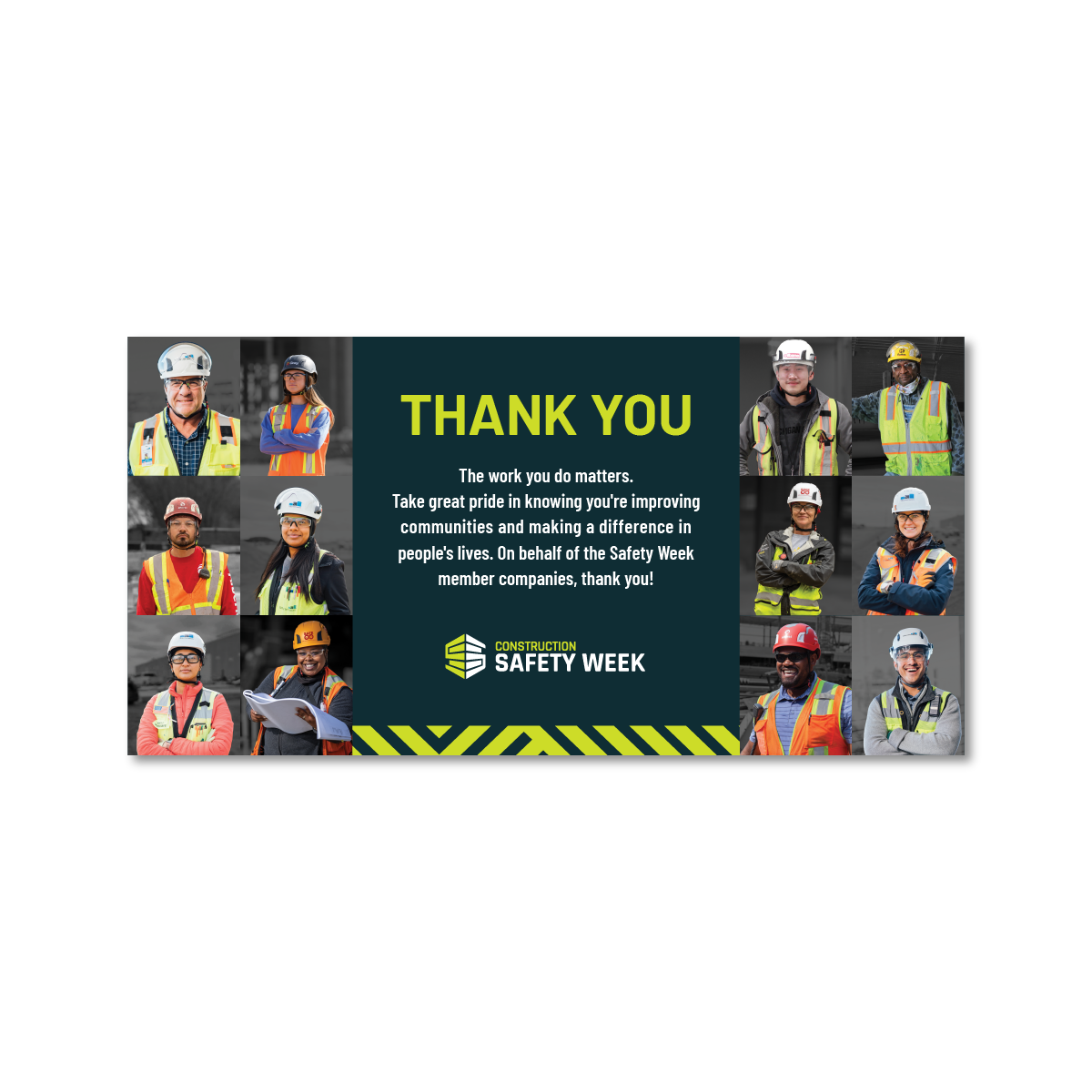 Construction Safety Week 2024 Thank You Banner — makesafetyvisible.com