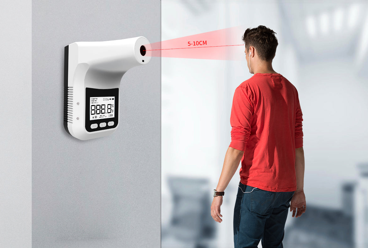 Wall Mounted Hands Free Thermometer — makesafetyvisible.com